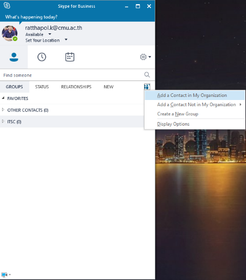 Microsoft office 365 Skype for business - CMU ITSC Network