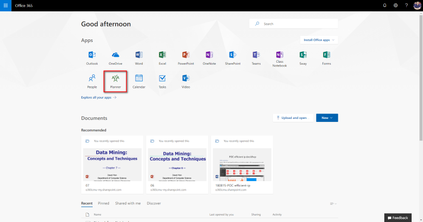 Microsoft office 365 Planner - CMU ITSC Network